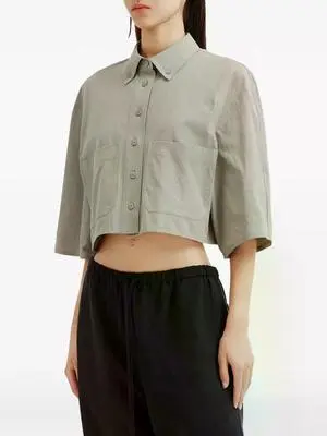 LOW CLASSIC Cropped Button-down Shirt