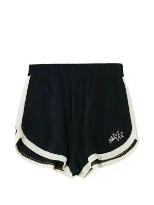 CHARLES JEFFREY Sporty Embroidered-logo Shorts - Blue