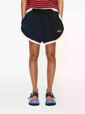CHARLES JEFFREY Embroidered Logo Shorts - Blue