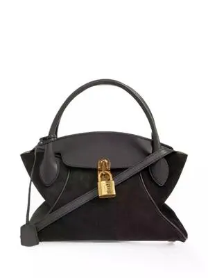 Balmain Small Pulse Day Suede Tote Bag - Black