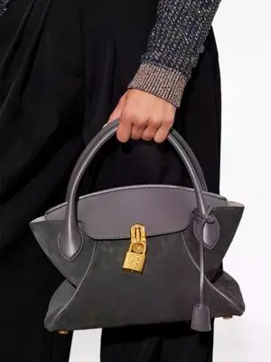 Balmain Small Pulse Day Suede Tote Bag