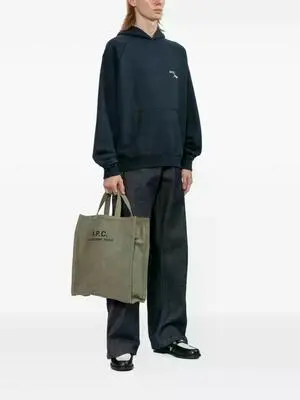 A.p.c. Logo Print Shoulder Bag - Green