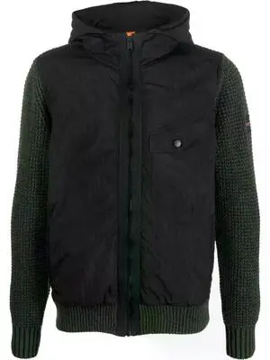 BOSS Hooded Contrast-panel Jacket - Black
