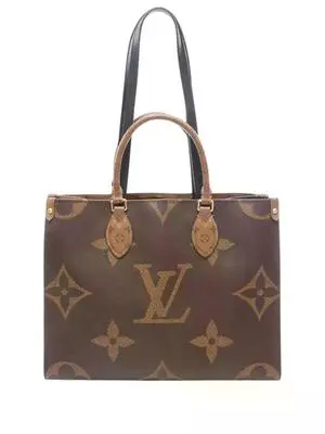 LOUIS VUITTON 2020 Monogram Reverse Giant Onthego Mm Satchel - Brown