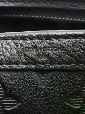 LOUIS VUITTON Monogram Shadow Gaston Shoulder Bag - Black