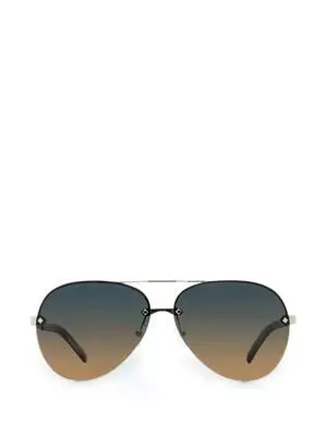 Mcm Rimless Pilot Sunglasses - Silver