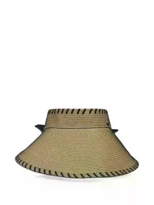 CA4LA Bow Detail Whipstitch Trim Sun Visor - Neutrals