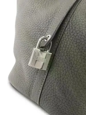 Hermès 2022 Picotin Leather Tote Bag - Grey