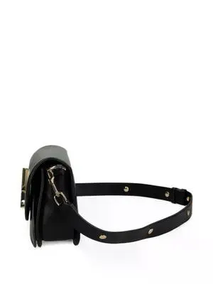 Moschino Clothespin Plaque Shoulder Bag - Black