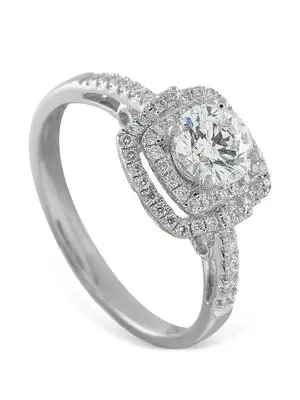 LB EXCLUSIVE Diamond Double-halo Ring - Silver