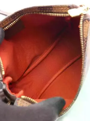 LOUIS VUITTON 1991 Damier Ebene Makeup Trousse Mini Shoulder Bag