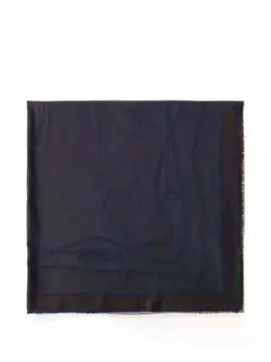 Prada Silk, Cashmere And Wool Jacquard Shawl - Brown