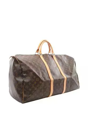 LOUIS VUITTON 2003 Monogram Keepall 60 Travel Bag - Brown