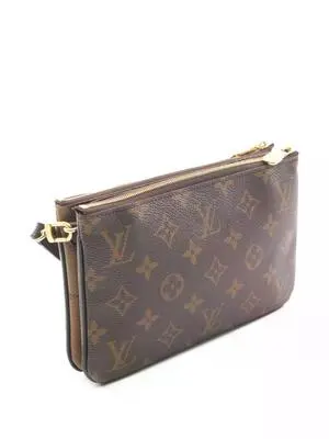 LOUIS VUITTON Monogram Giant Reverse Double Zip Pochette Crossbody Bag
