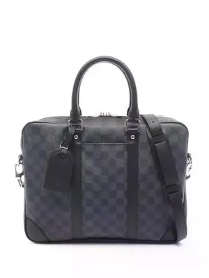 LOUIS VUITTON 2021-2026 Damier Graphite Porte Documents Voyage Pm Business Bag - Black