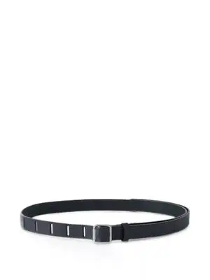 YOKE Narrow Leather Belt - Black
