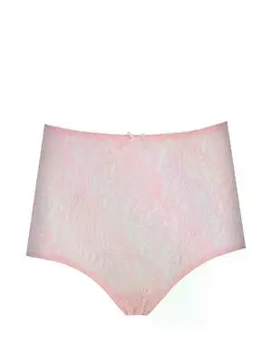 LAURA URBINATI Lace-panelled Bow-detail Briefs - Pink