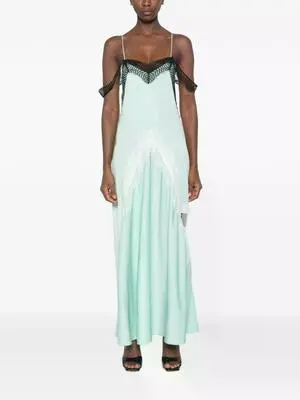 Christopher Esber Lace Trim Midi Dress