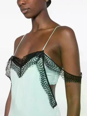 Christopher Esber Lace Trim Midi Dress