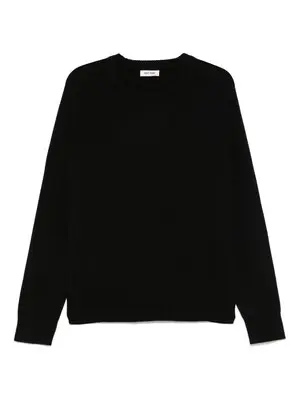 Soft Goat Cashmere Boyfriend Crewneck Jumper - Black