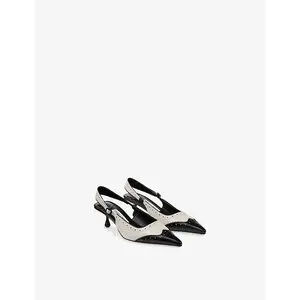 JIMMY CHOO Amel 50 Leather Slingback Heels
