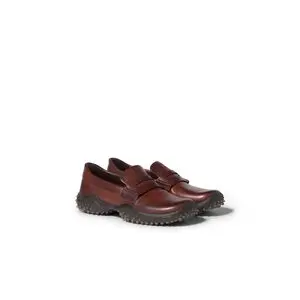 Miu Miu Leather Loafers - Coffee