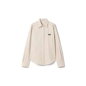 Miu Miu Stretch Poplin Shirt - Limestone