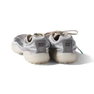 Miu Miu Bubble Technical Fabric And Suede Sneakers