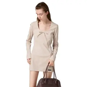 Miu Miu Stretch Poplin Mini-dress