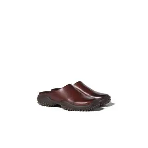 Miu Miu Leather Mules - Coffee