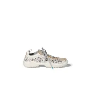 Miu Miu Bubble Embroidered Technical Fabric And Suede Sneakers