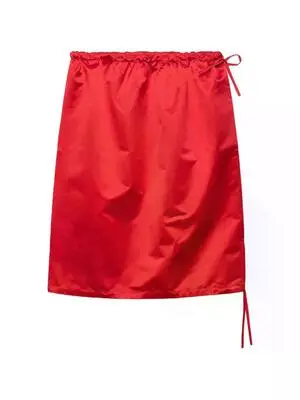 Prada Satin Skirt - Red
