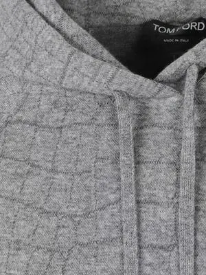 TOM FORD Cashmere Cotton Croco Jacquard Jersey Hoodie