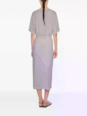 Norma Kamali Short Sleeve Midi Dress