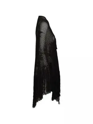 CHIARA IS Rosa Crochet Fringed Shawl