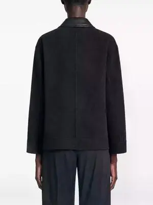 Max Mara Leather-trim Zip-up Jacket