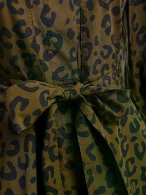 Essentiel Antwerp Leopard Print Shirt Mini Dress