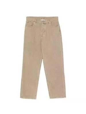 Drole De Monsieur Logo Patch Belt-loop Jeans - Neutrals