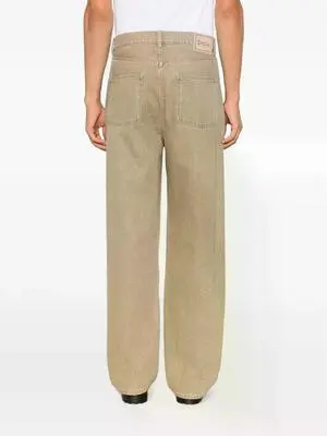Drole De Monsieur Logo Patch Straight Leg Jeans