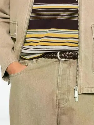 Drole De Monsieur Logo Patch Straight Leg Jeans