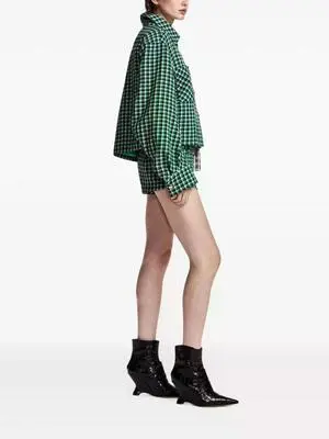 Essentiel Antwerp Checked Textured Relaxed Fit Shirt Jacket