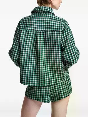 Essentiel Antwerp Checked Textured Relaxed Fit Shirt Jacket