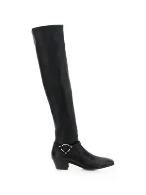 TOM FORD Leather Clint Thigh-high Boots - Black