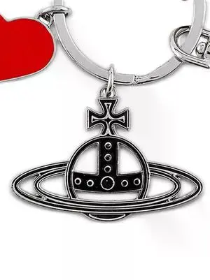 VIVIENNE WESTWOOD I Love Orb Keyring - Silver