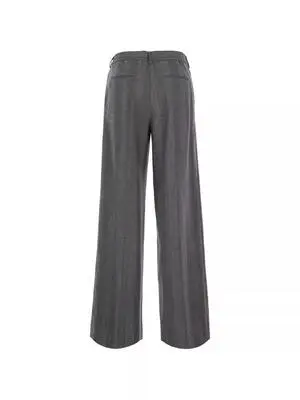 PT TORINO Herringbone-pattern Wide-leg Trousers