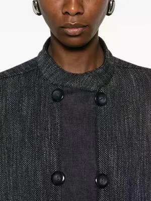 Emporio Armani Double-breasted Herringbone Jacket