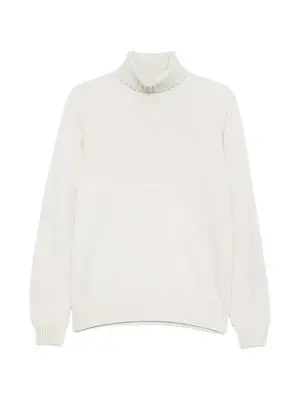 MAGAZZINO RICAMBI Ribbed Knit Roll Neck Sweater - Neutrals