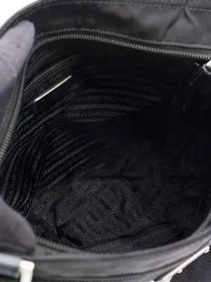 Prada 2000s Logo Plate Shoulder Bag