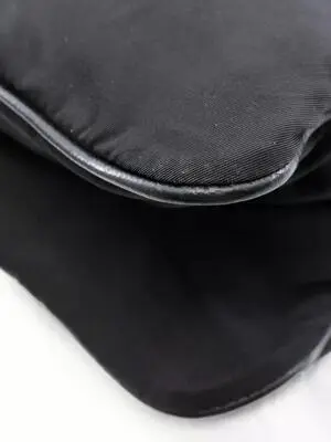Prada 2000s Logo Plate Shoulder Bag