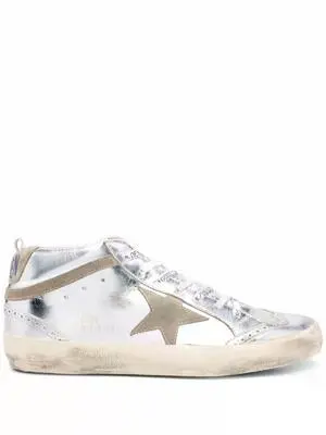 GOLDEN GOOSE Mid-top Sneakers With Signature Star And Wave Detail
